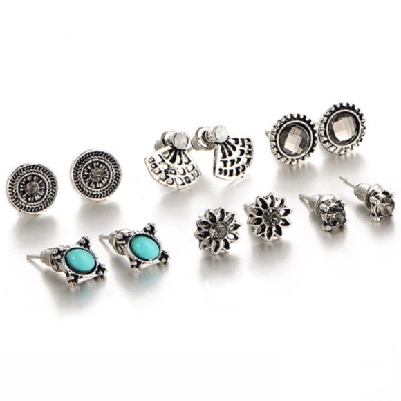 Jewelry | Boho Stud Earring Set | Poshmark